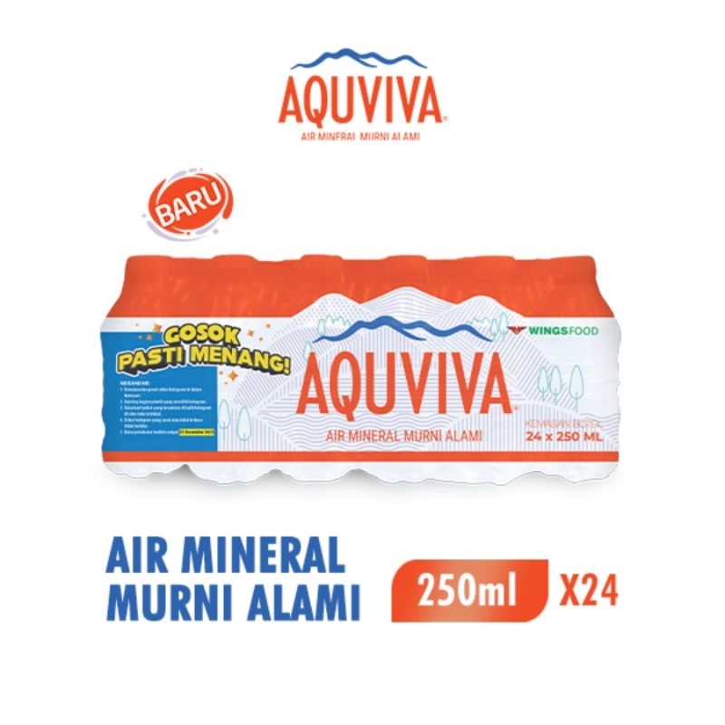 Jual Aquviva Air Mineral Botol Mini 250ml (isi 24 Botol) | Shopee Indonesia