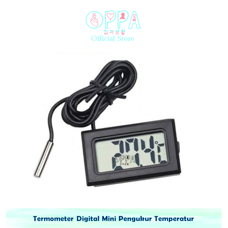 Jual OPPA - Termometer Digital Mini Pengukur Temperatur Suhu Ruang Air LCD Display Thermometer ...