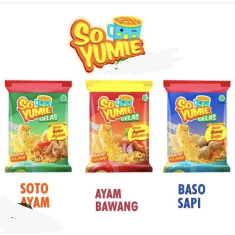 Jual SO YUMIE MIE GELAS RENCENG ISI 10 BKS - RANDOM ** | Shopee Indonesia