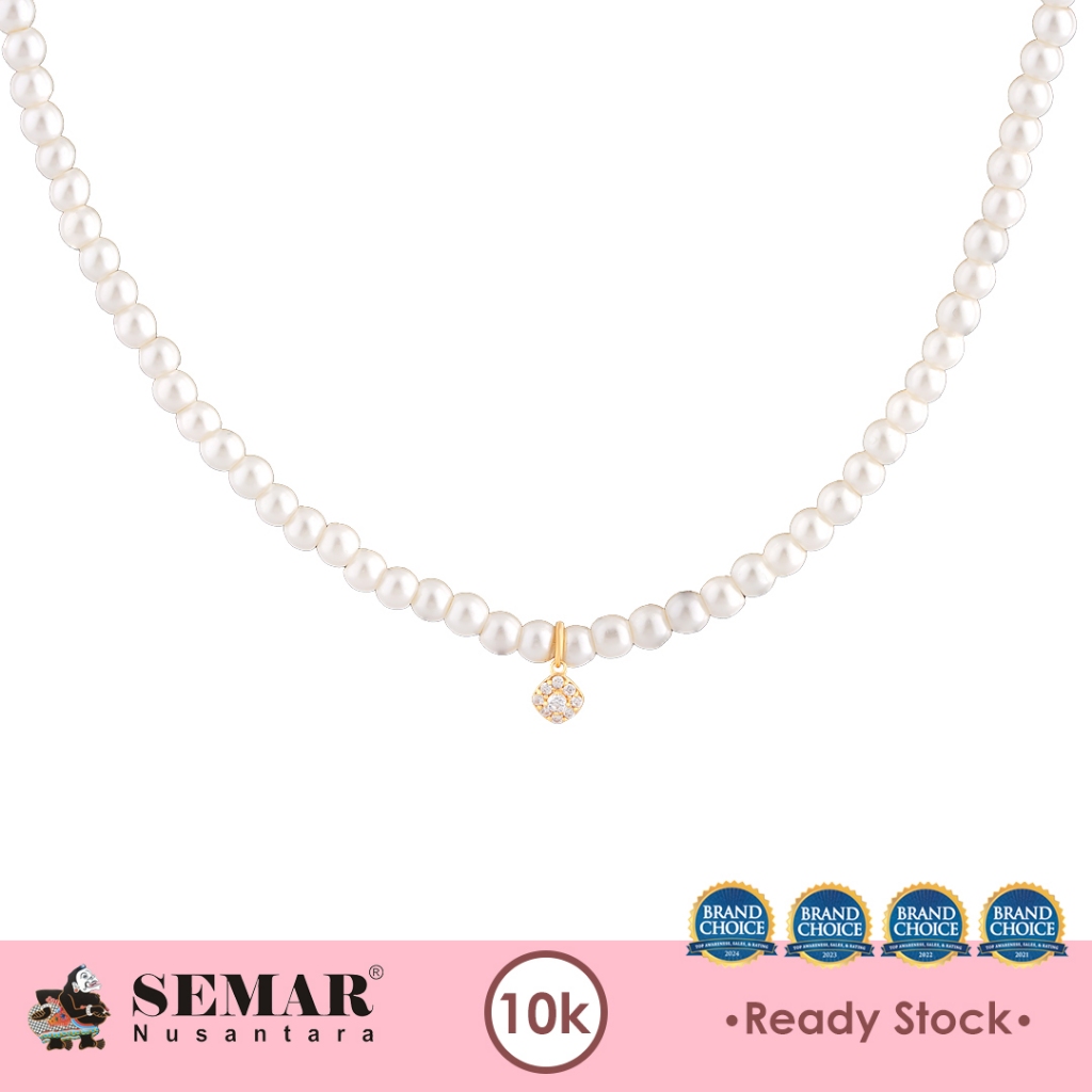 Jual Kalung Emas Tali Candy Pearl Kyona Square Shine Gold 10K Semar ...