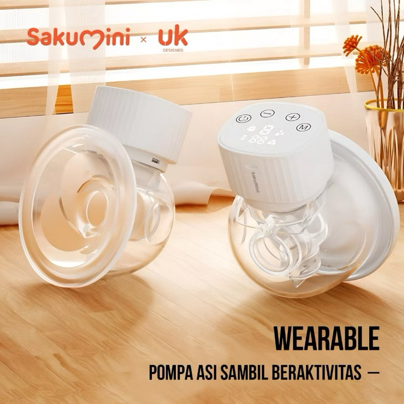 Jual SAKUMINI POMPA ASI ELEKTRIK WEARABLE HANDS FREE BREAST PUMP DUAL ...