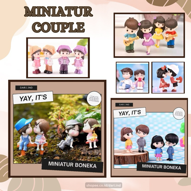 Jual TOPPER COUPLE / Toper Cake Miniatur Pasangan Sweet Hiasan Taman ...