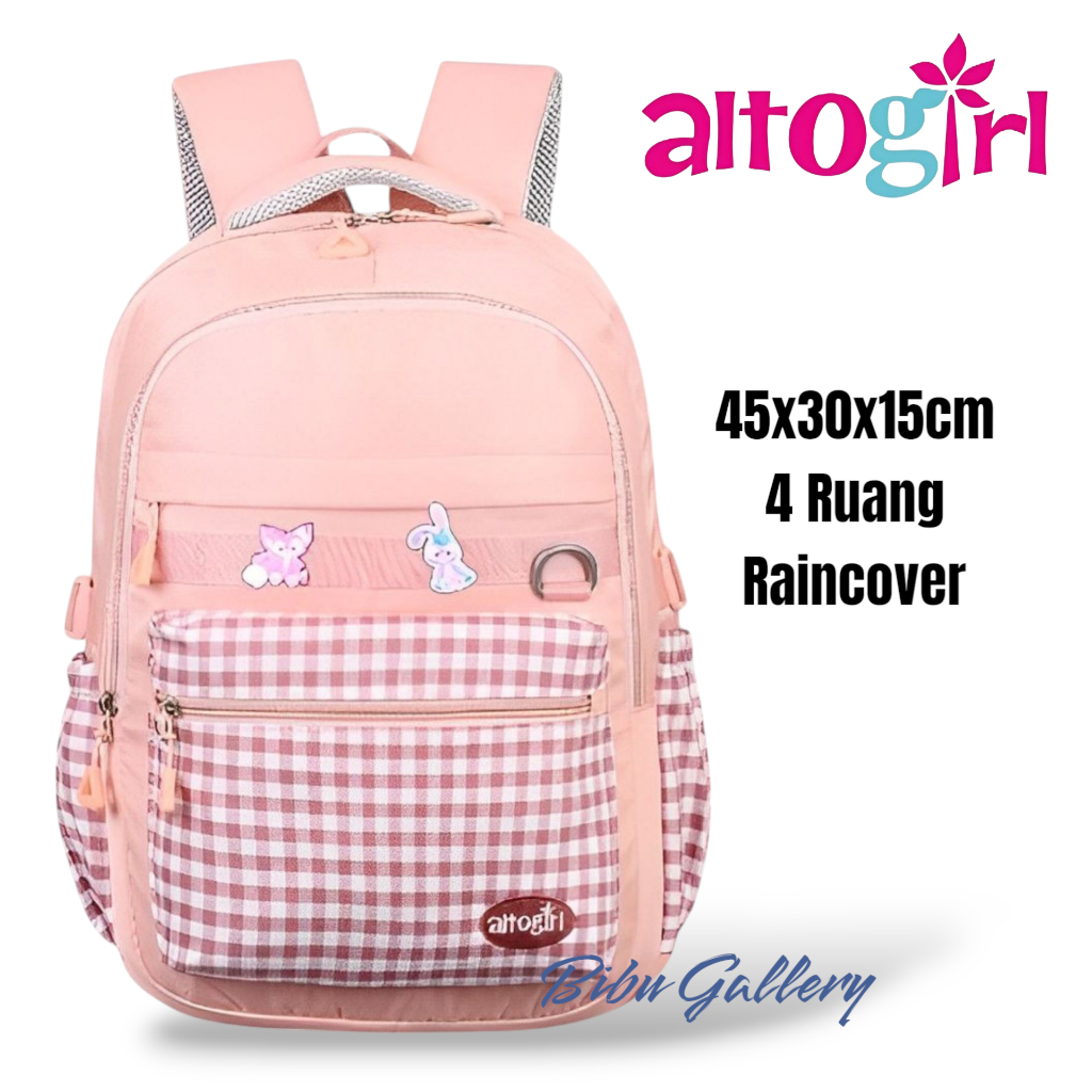 Jual Tas Ransel Backpack Sekolah Anak Perempuan Alto Girl Original Plaid 73110 | Shopee Indonesia