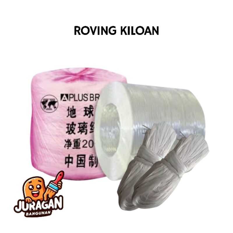 Jual (Kiloan) Benang Roving APLUS 1kg | Fiber Glass Roving Yarn ...