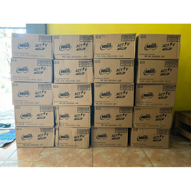 Jual Nestle Milo Activ Cube 1 Karton isi 20pack (1pack isi 25pcs ...