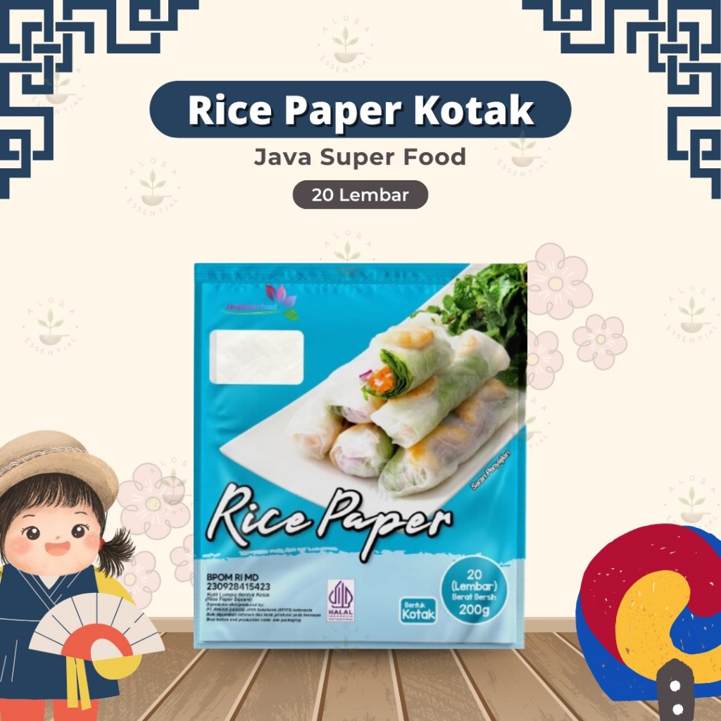 Jual Java Rice Paper KOTAK 20 lembar - Banh Trang Rice Paper 22cm ...