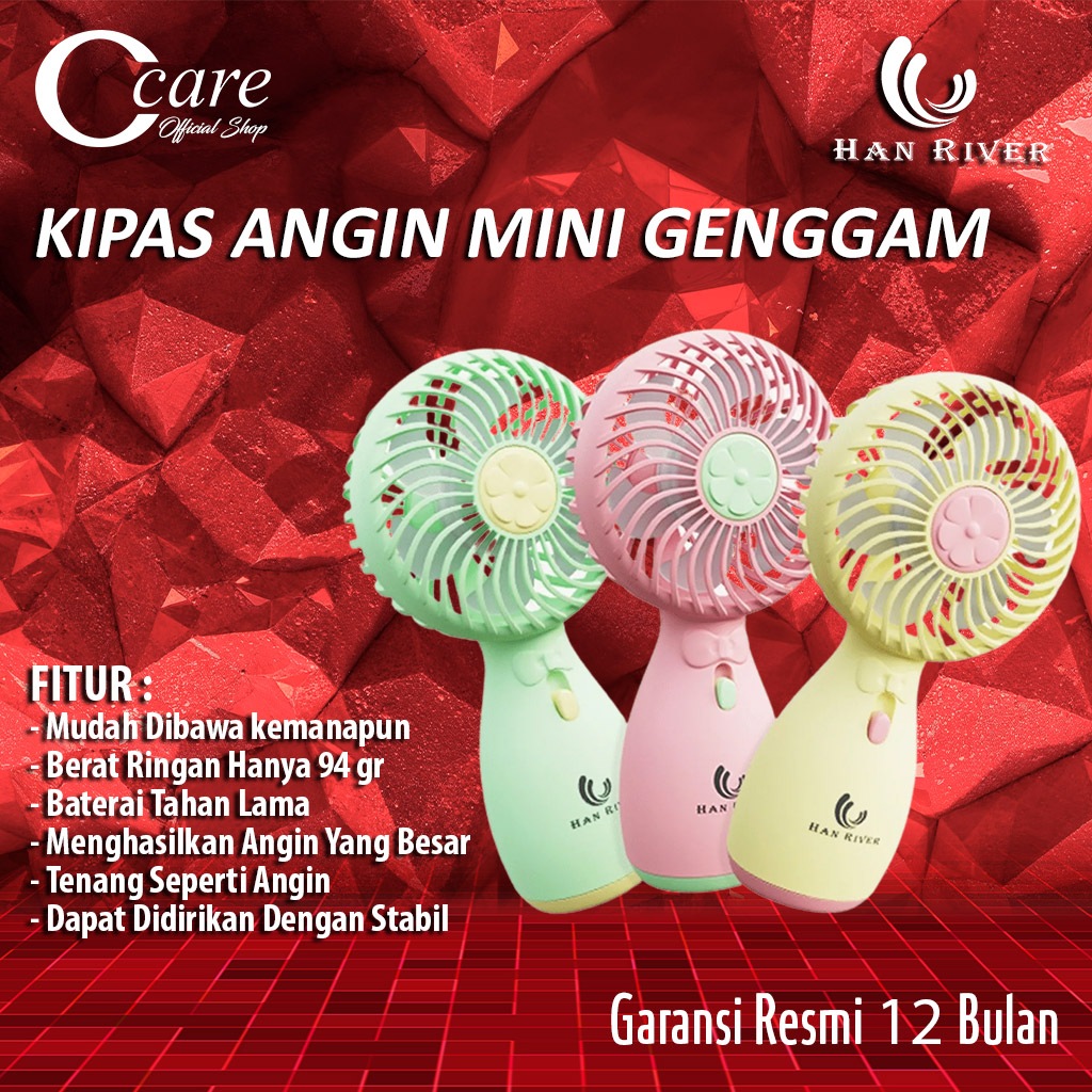 Jual HAN RIVER Kipas Angin Mini GENGGAM Cute / Kipas Lipat PORTABLE ...