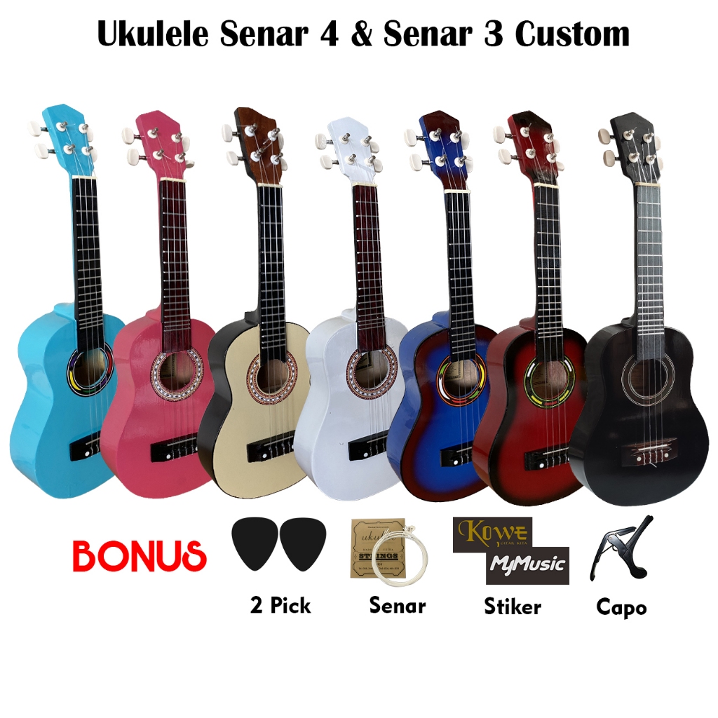 Jual Ukulele Senar 4 dan Senar 3 Custom | Shopee Indonesia