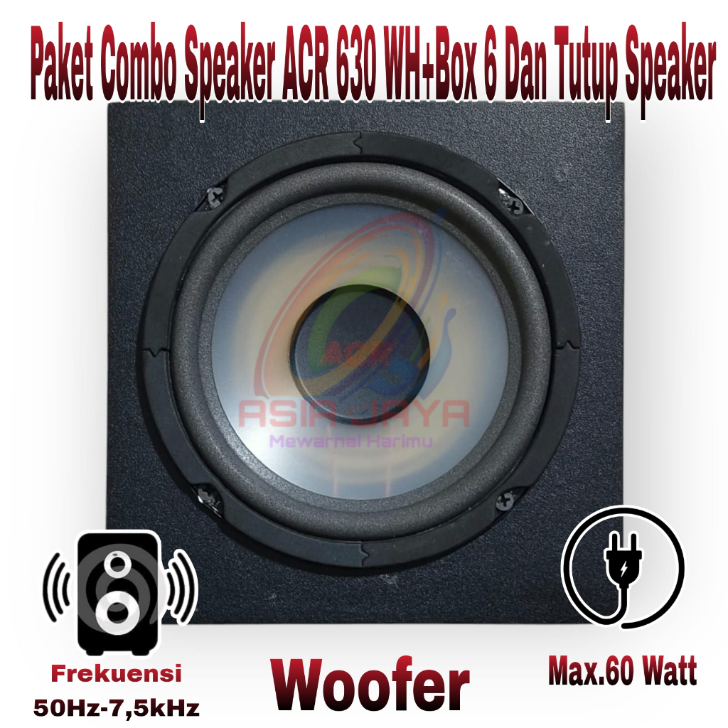 Jual Paket Combo Speaker Woofer ACR C630WH + Box Speaker 6 Inch dan ...