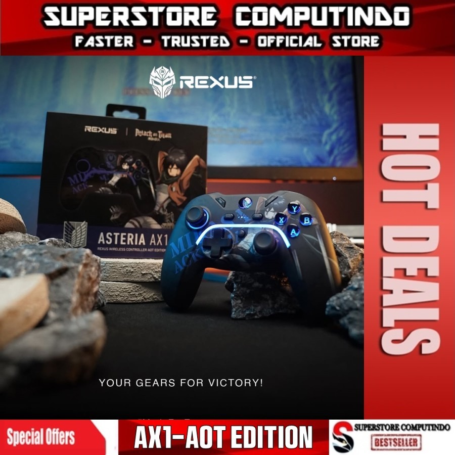 Jual Rexus Daxa Asteria AX1 V2 | AX1 AOT Gamepad Wireless Attack On ...