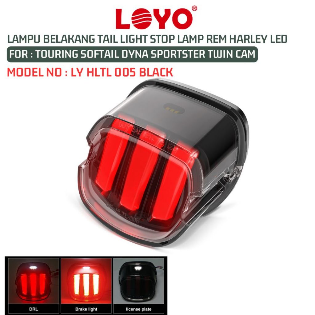 Jual LAMPU BELAKANG TAIL LIGHT STOP LAMP REM LED HARLEY TOURING DYNA ...