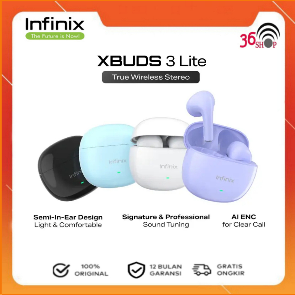 Jual Infinix TWS XE33 - Xbuds 3 Lite - True Wireless Stereo - AI ENC ...
