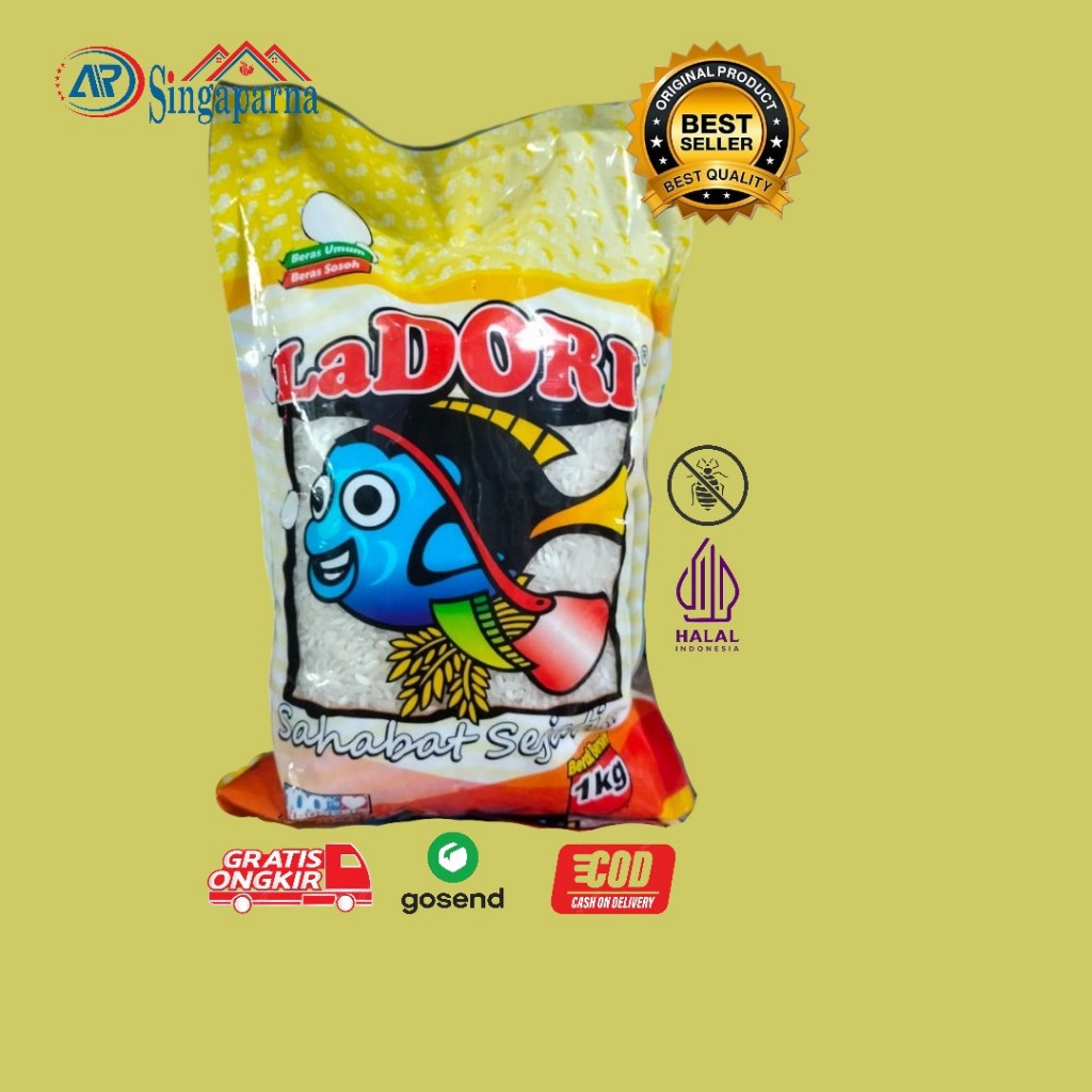 Jual BERAS LADORI 1Kg & 3Kg KEMASAN PUTIH PULEN | Shopee Indonesia