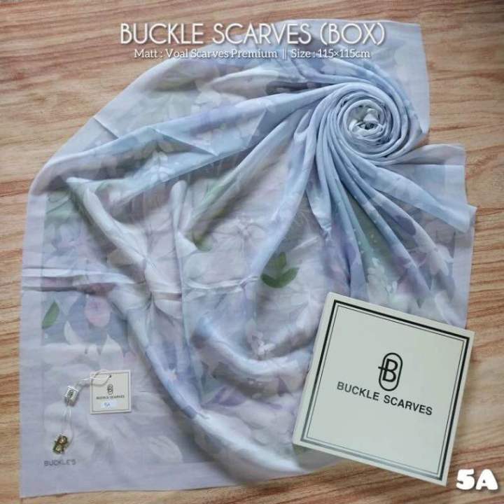 Jual HSM - Buckle Scarves Box Hijab Segi Empat Motif/ Jilbab Motif ...