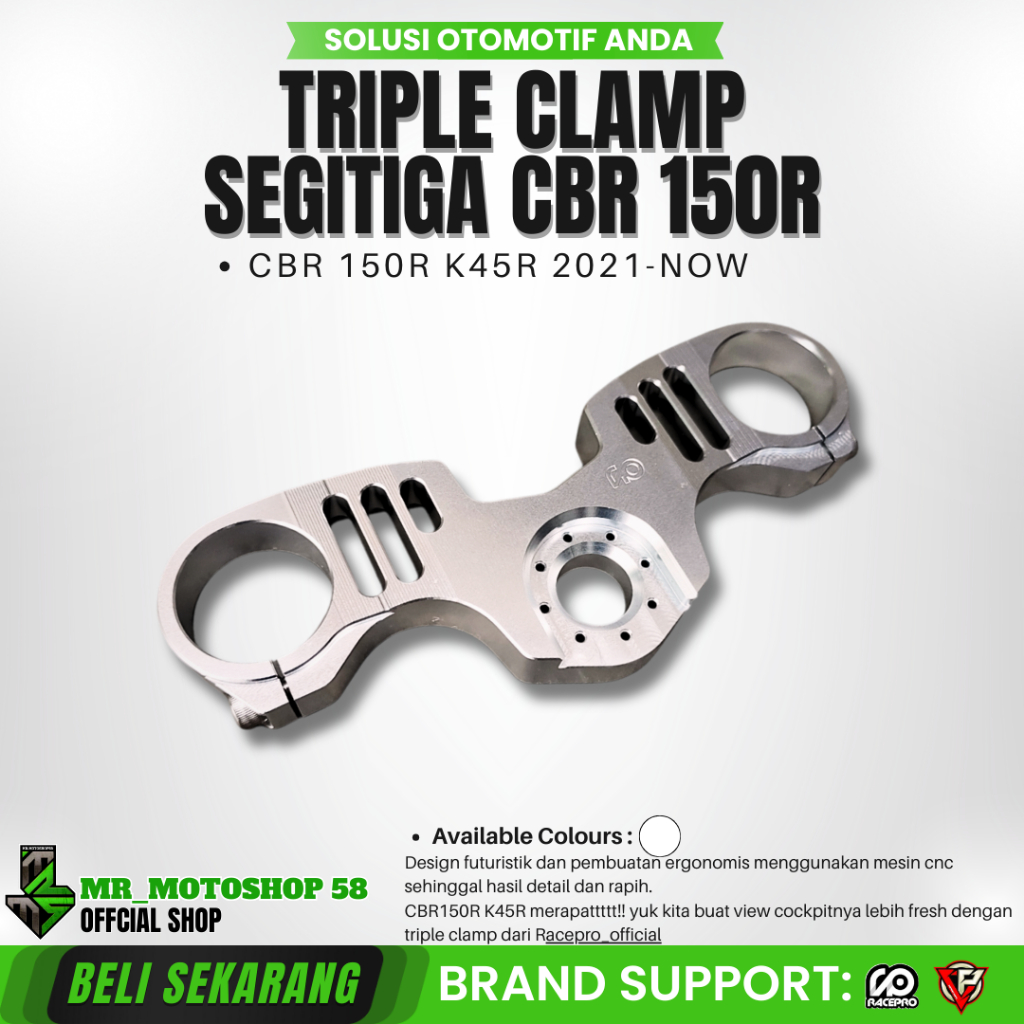Jual RACEPRO TRIPLE CLAMP CBR K45R TRIPLECLAMP CBR SEGITA ATAS CBR ...