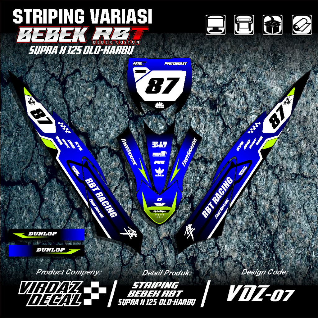 Jual Sticker Striping MOTOR SILUMAN SUPRA X 125 OLD RBT BEBEK MODIF ...