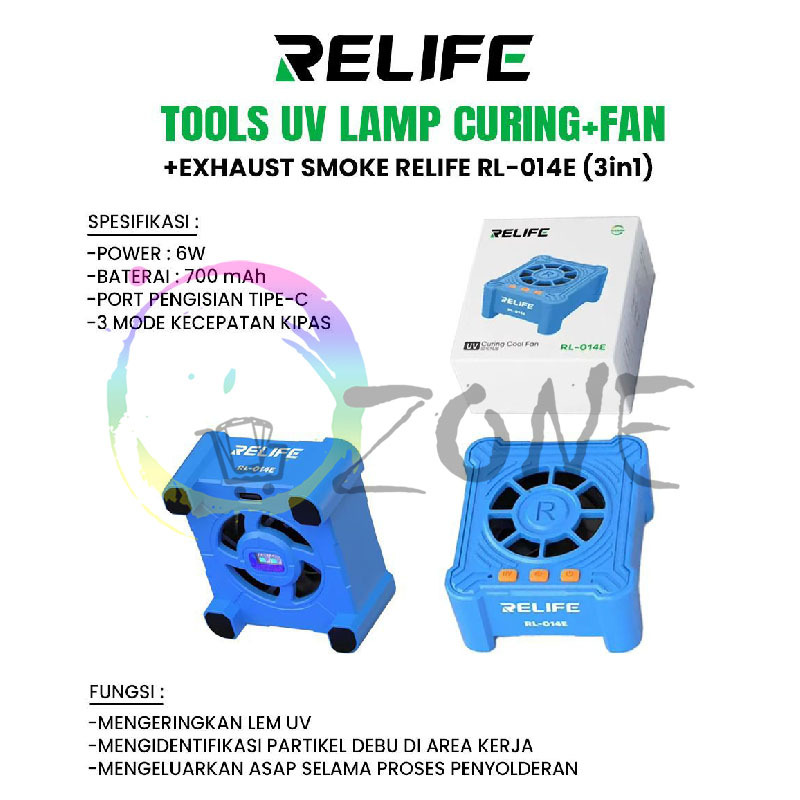 Jual LAMPU UV CURING + KIPAS PENDINGIN 4IN1 UV CURING LAMP + FAN + EXHAUST SMOKE RELIFE RL-014E ...