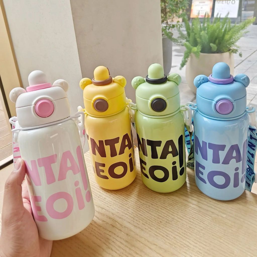 Jual BOTOL MINUM ANAK STAINLESS 316 TALI PANJANG TAHAN PANAS DINGIN ...