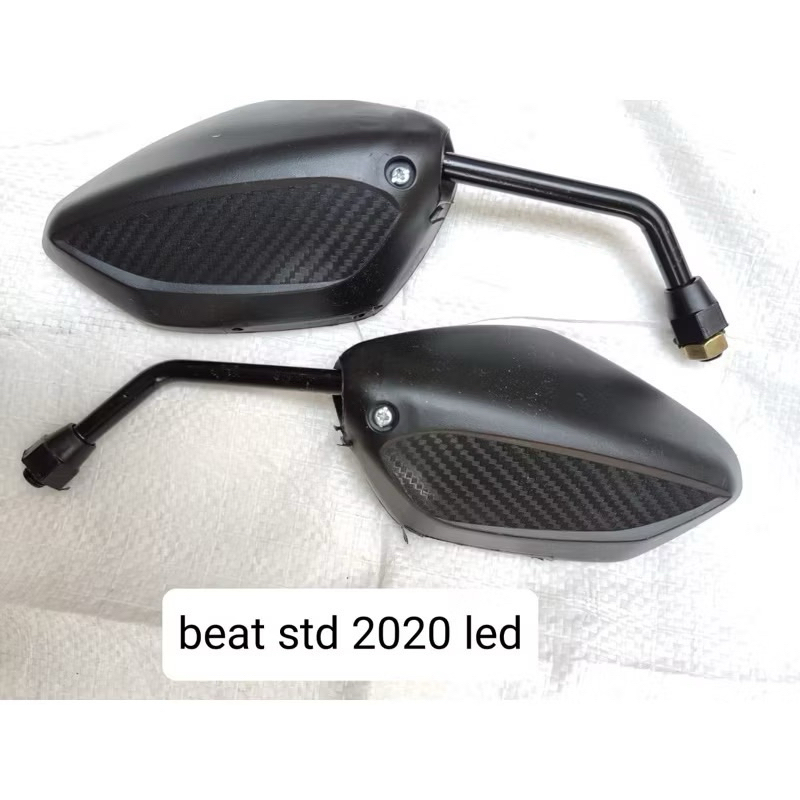 Jual Spion Standar Beat 2020 Led Deluxe Hnda Carbon Gagang Hitam Kaca ...