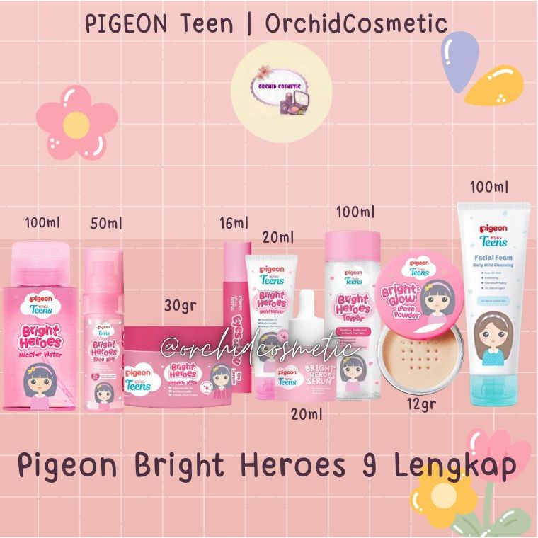 Jual Pigeon Teens Paket /Pigeon Skincare Kulit Remaja Acne Brightening ...