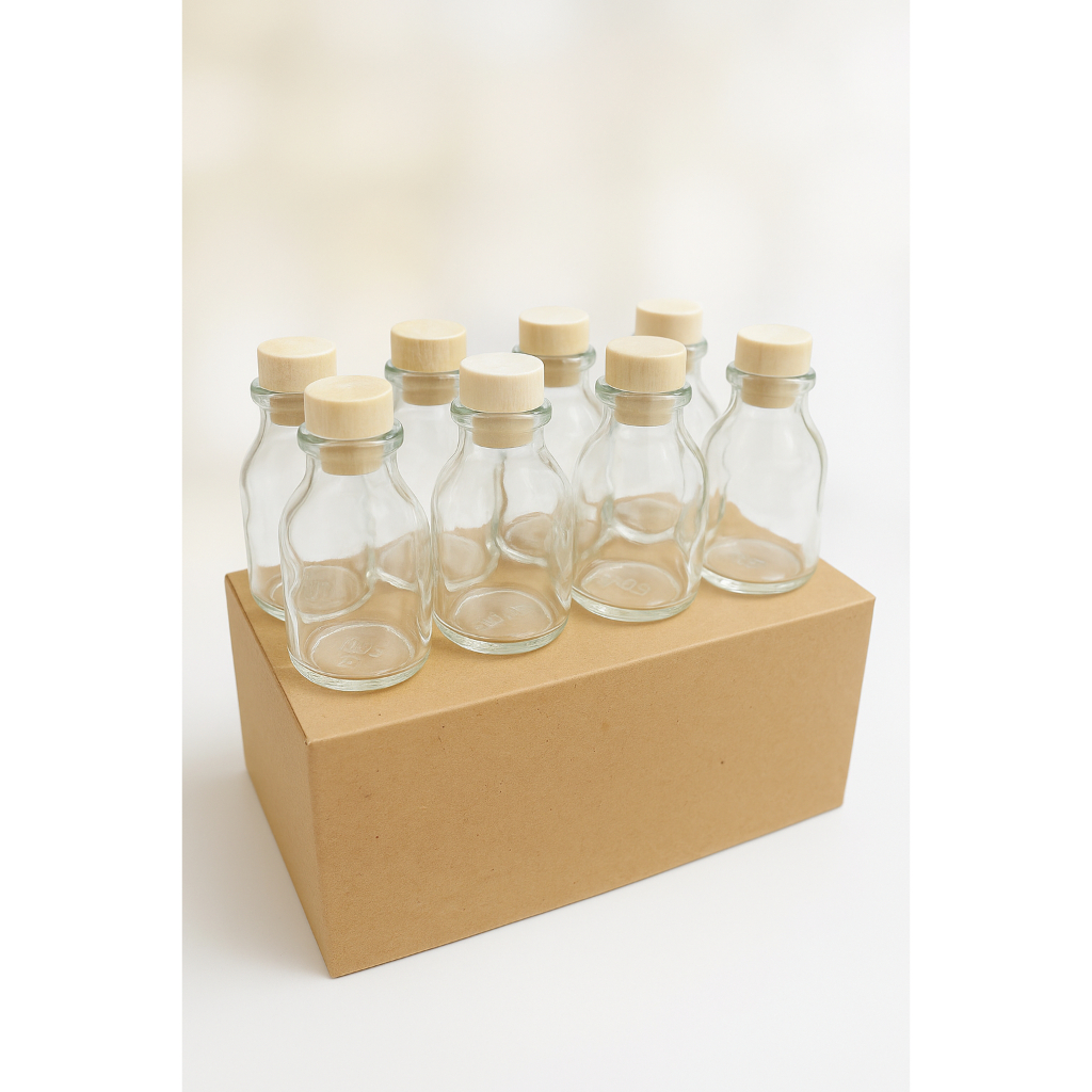 Jual BOTOL ASI / KOTAK 50ml botol asi ISI 8 PCS / BOTOL SOUVENIR KACA ...