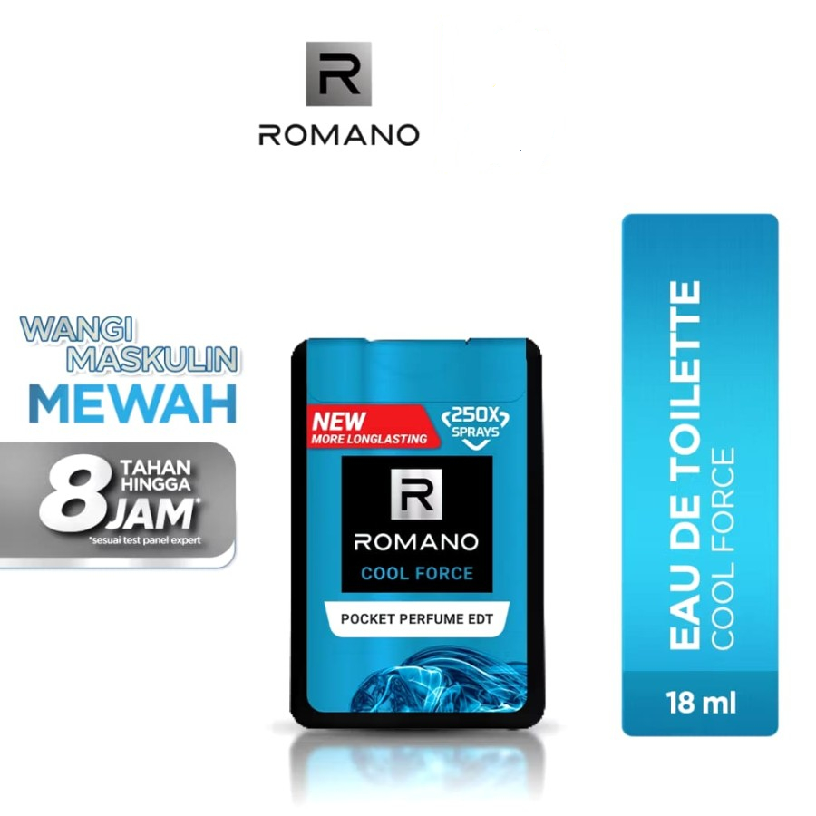 Jual ROMANO Eau De Cologne parfume Pocket Force 18 ml Parfum Saku ...