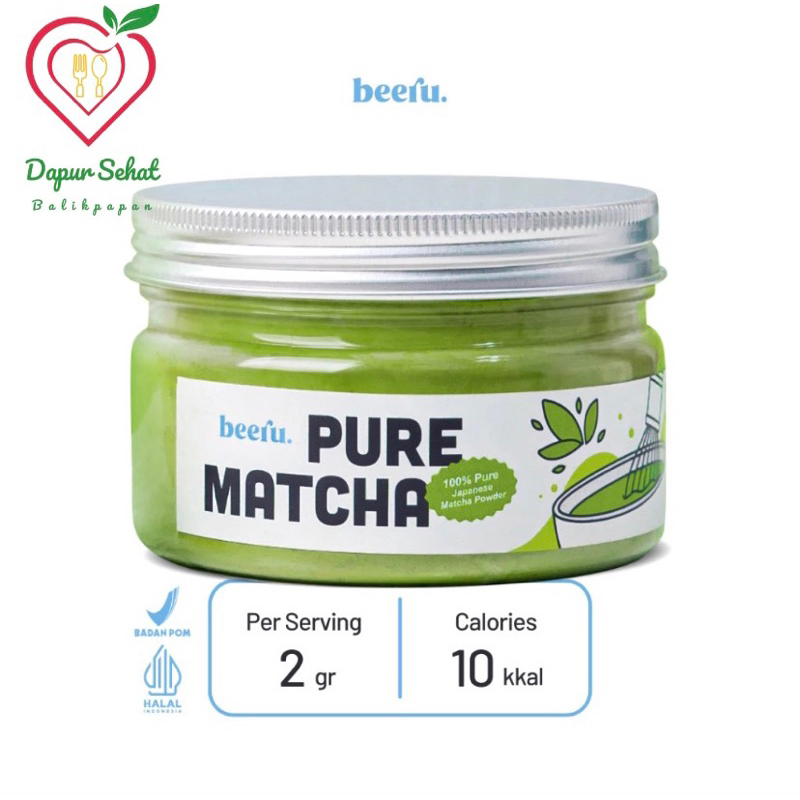 Jual Beeru Pure Matcha Powder 50gr ORIGINAL / COD Balikpapan Matcha ...