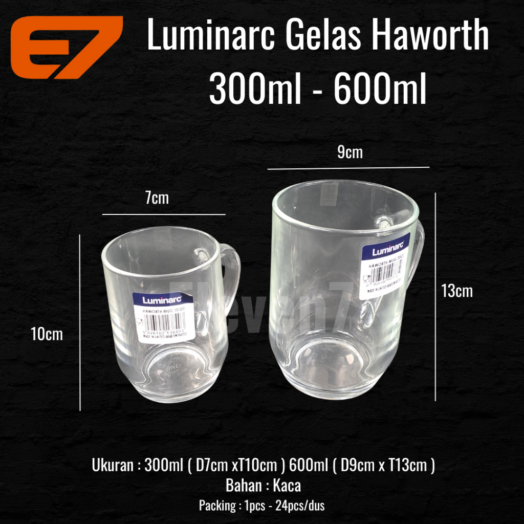 Jual Luminarc Gelas Kaca Haworth - Mug Kaca 300ml & 600ml | Shopee ...