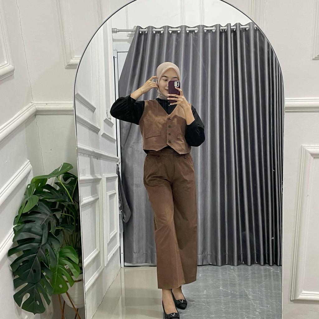 Jual Viora Set Rompi dan Celana Wanita Corduroy One Set Setelan Wanita ...