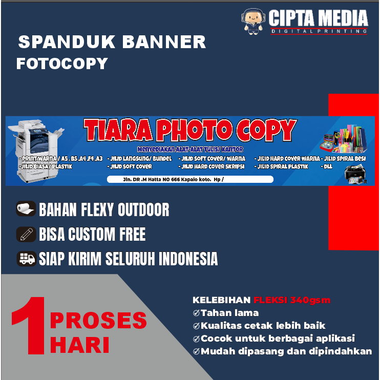 Jual CETAK SPANDUK FOTOCOPY - JUAL ATK | Shopee Indonesia