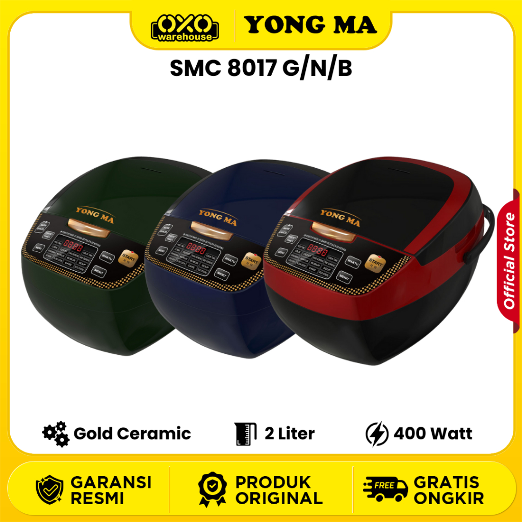 Jual YONG MA Rice Cooker Digital SMC-8017 G/N/B Magicom Penanak Nasi 2 ...