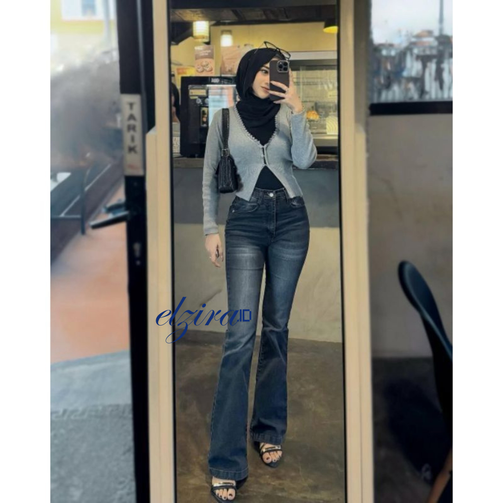 Jual CELANA CUTBRAY JEANS HIGHWAIST KOREAN STYLE | Shopee Indonesia