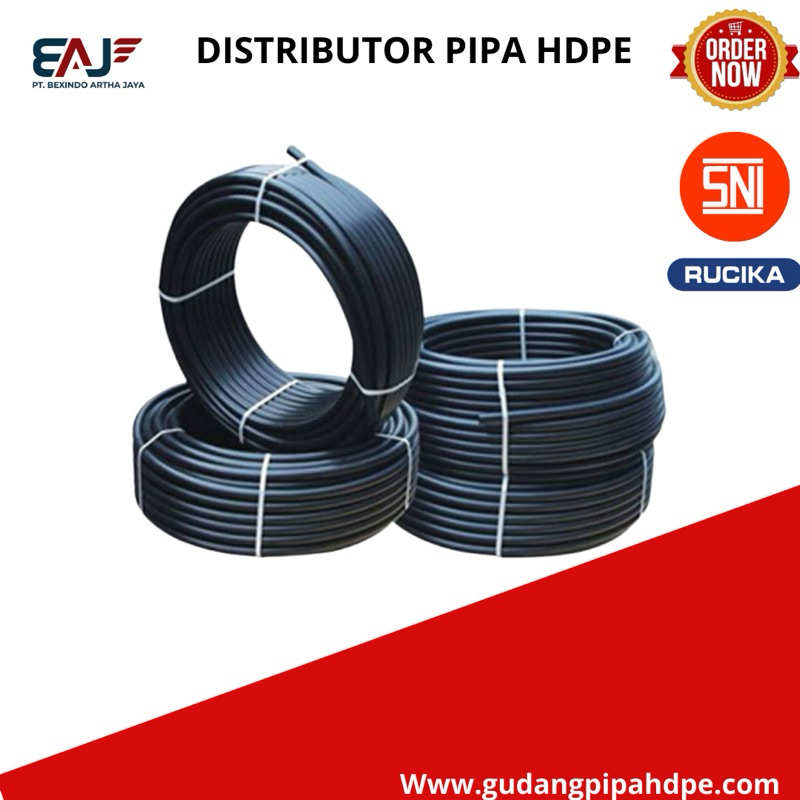 Jual Pipa Hdpe Rucika 50mm Pn16 - Selang Pipa Hdpe 1,5" Pn16 - Pipa ...
