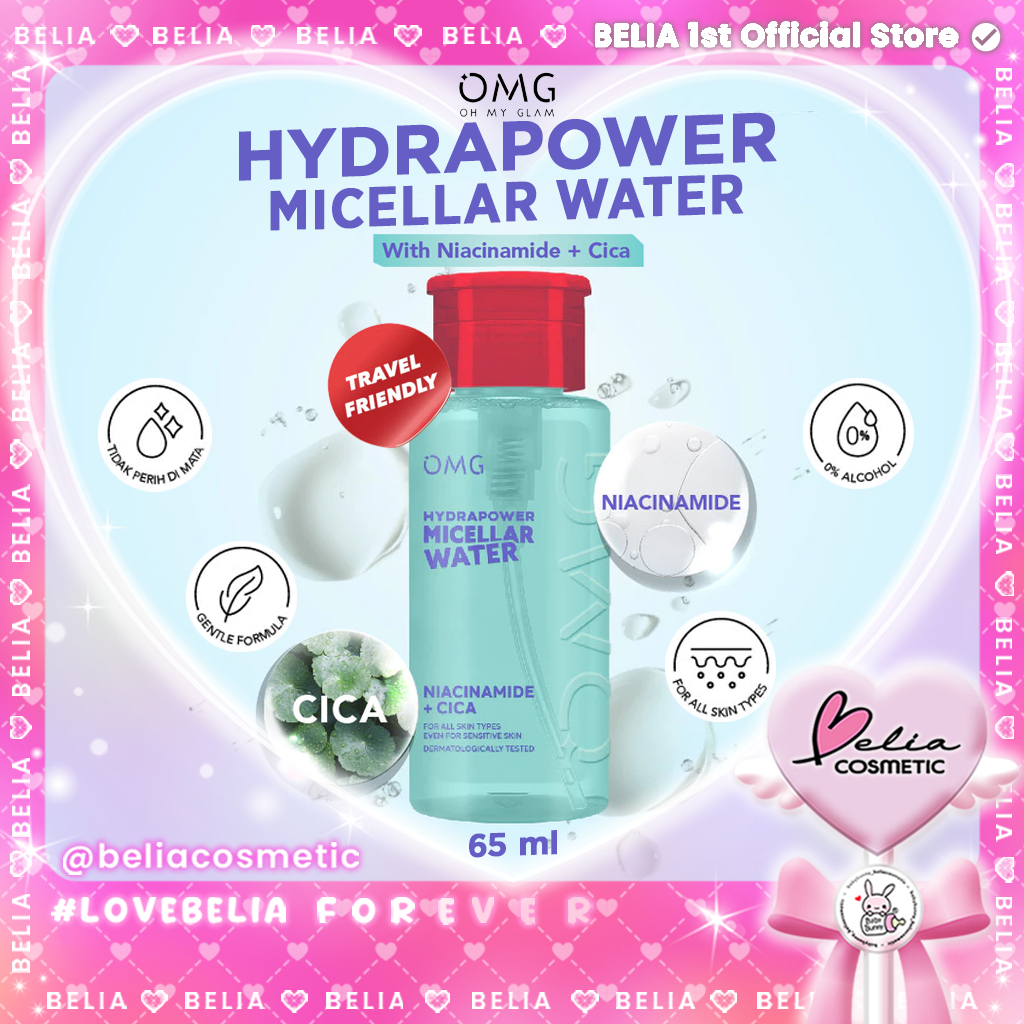 Jual BELIA OMG OH MY GLOW HydraPower Micellar Water 65mL | with ...