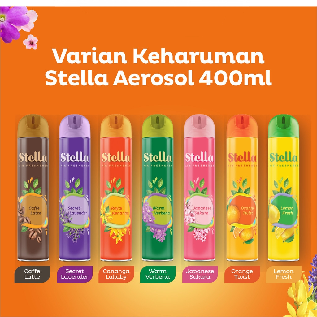 Jual Stella Air Freshener Aerosol Spray Pengharum Ruangan 350ml / 175ml ...