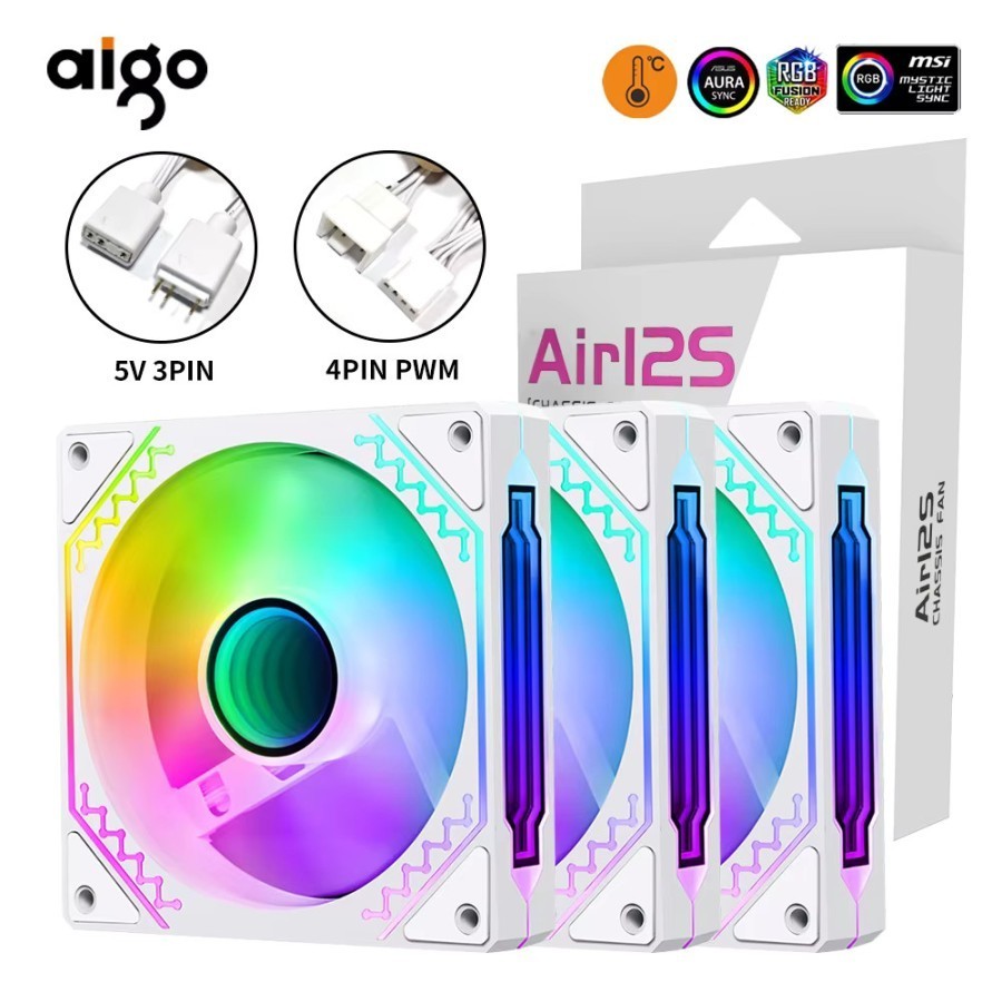 Jual AIGO AIR12S A-RGB Cooling Fan [Single Fan] Forward / Reverse ...
