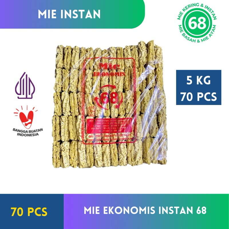 Jual Mie Instan 68 - 70 pcs mie 1 Bal 5 Kg Indomie tanpa bumbu - Mie ...