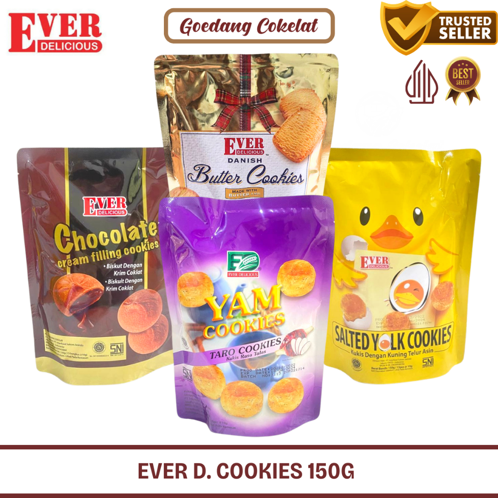 Jual Ever Delicious Cookies Chocolate Salted Yolk Yam Butter Cookies ...