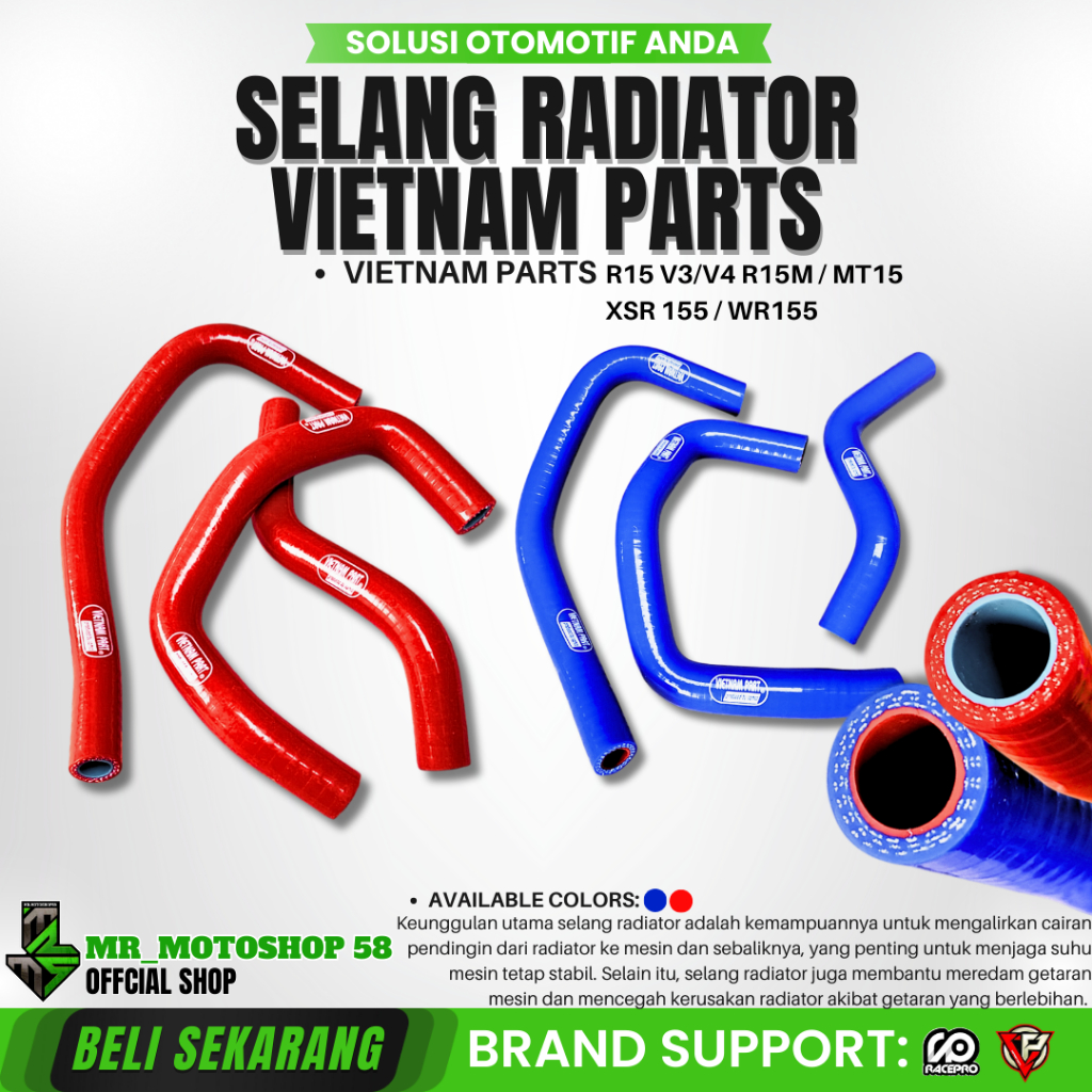 Jual SELANG RADIATOR HOSE R15 V3 V4 VIXION NVA NVL XABRE R25 MT-25 R3 ...