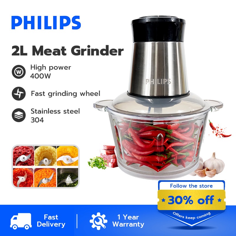 Jual NEW Philips Chopper Blender 2L Penggiling Daging Penggiling ...
