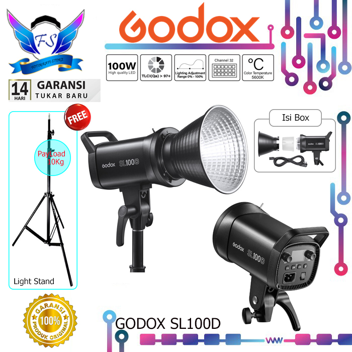 Jual LED Godox SL100D SL-100D Daylight LED Video Light | Shopee Indonesia