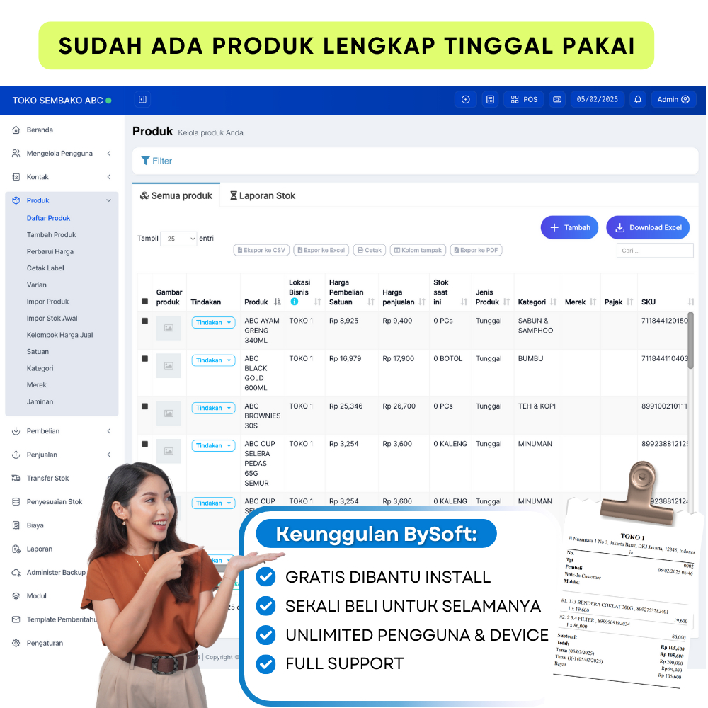 Jual Software Aplikasi Toko Sembako Toko Kelontong Minimarket Produk ...