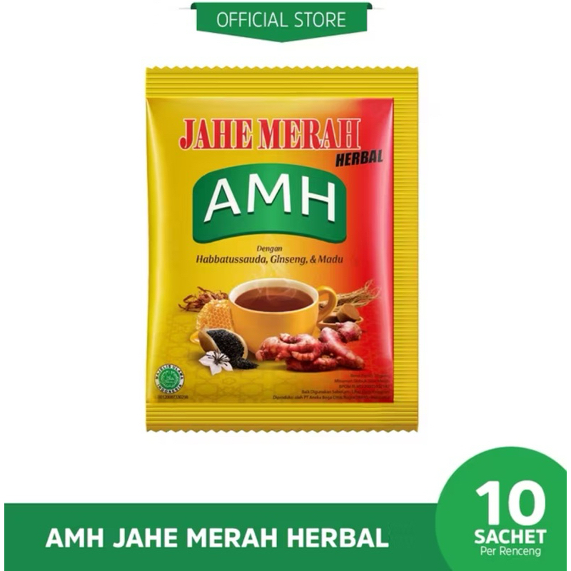 Jual AMH Jahe merah Herbal renceng 10 Sachet | Shopee Indonesia
