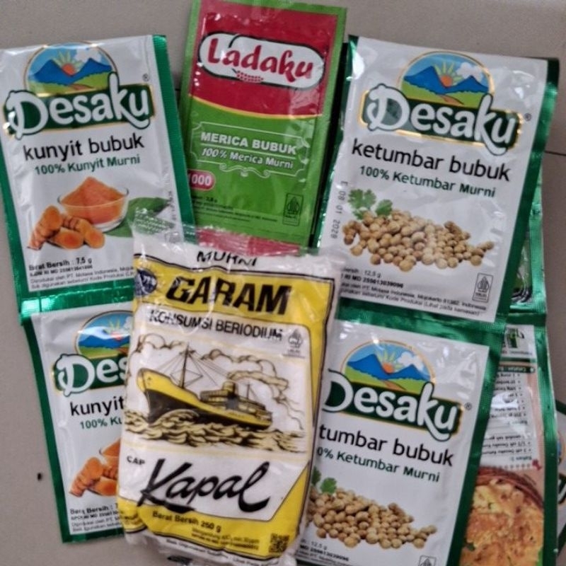 Jual Paket bumbu masak 6 sachet Desaku kunyit+6 sachet desaku ketumbar+ ...