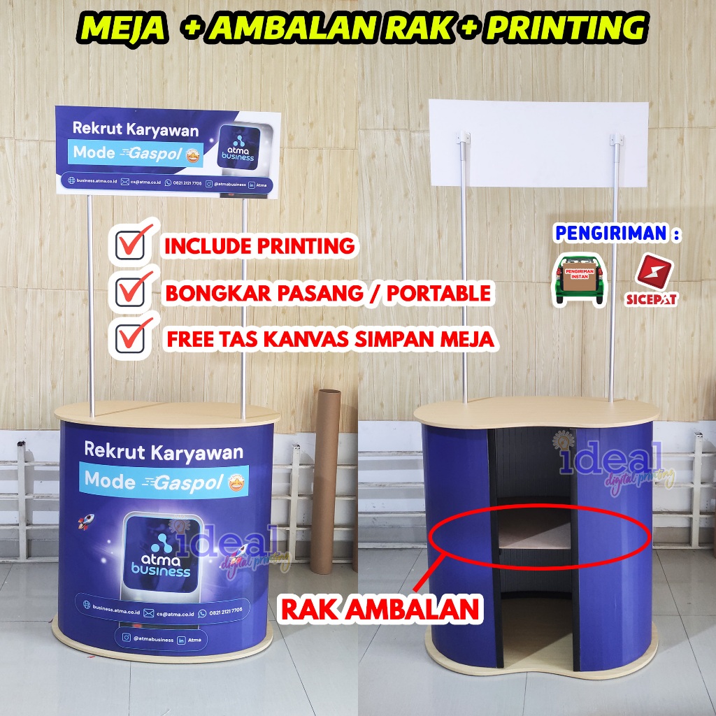 Jual Polycounter header RAK Ambalan / Poly counter / Event desk / Pop ...