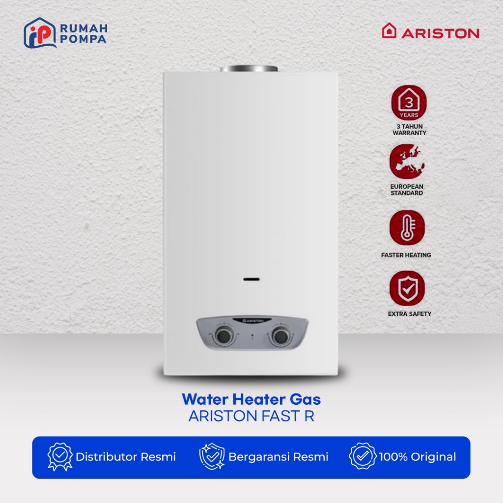 Jual Water Heater Gas | Pemanas Air Gas | Instant Ariston Fast R ONM | Shopee Indonesia