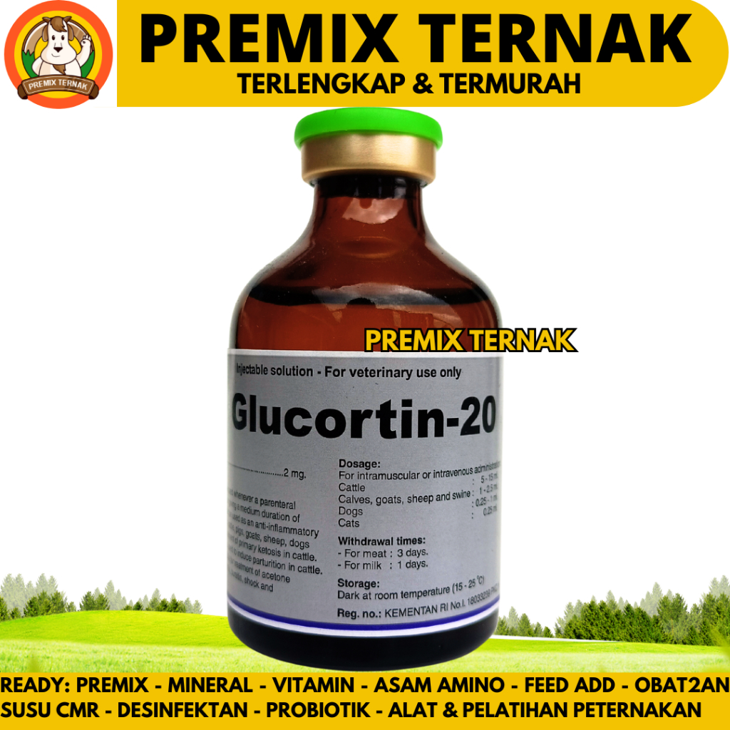 Jual GLUCORTIN 20 Vol 50 ml - Analgesik Anti inflamasi Antipiretik Sapi ...