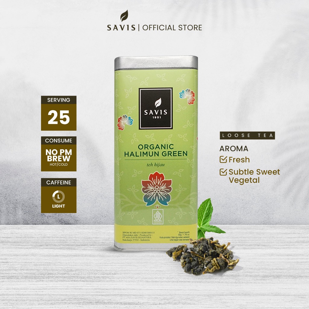 Jual SAVIS TEA ORGANIC HALIMUN GREEN LOOSE | Shopee Indonesia