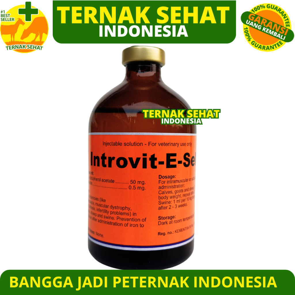 Jual INTROVIT E SELEN 100 ML - Vitamin E Selenium Hewan Meningkatkan ...