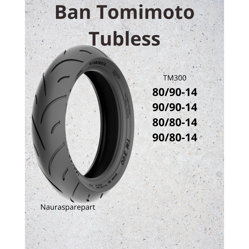 Jual BAN LUAR TOMIMOTO RING 14 TUBLESS MATIC ORIGINAL | Shopee Indonesia